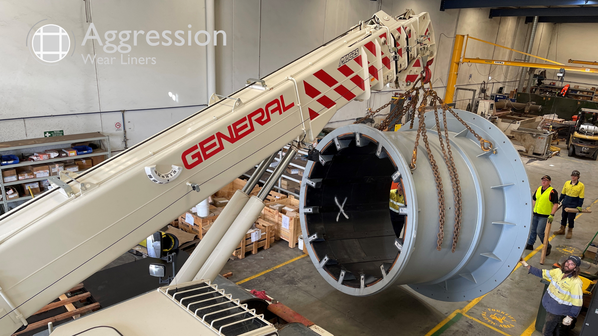 Aggression Liner fabricated and installed in a conical Trunnion for ...